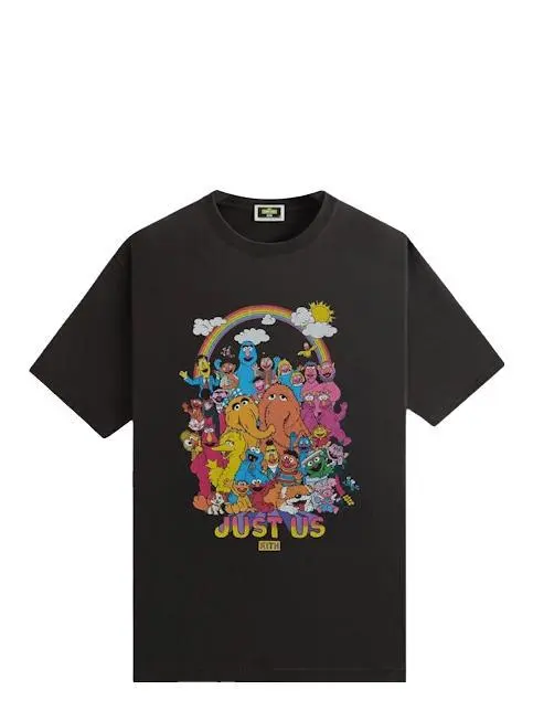 Kith X Sesame Street Characters Vintage Tee Shirt - Black
