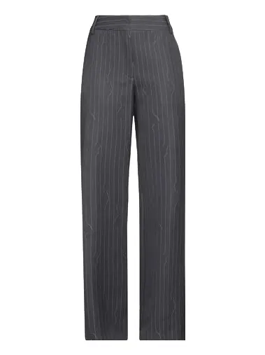 OFF-WHITE™ Wide-leg Striped Flannel Pants - Grey