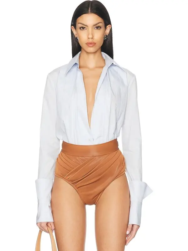LAQUAN SMITH Fitted Button Down Shirt - Sky