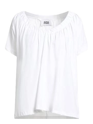 Alpha Studio T-shirt With V-neck - White