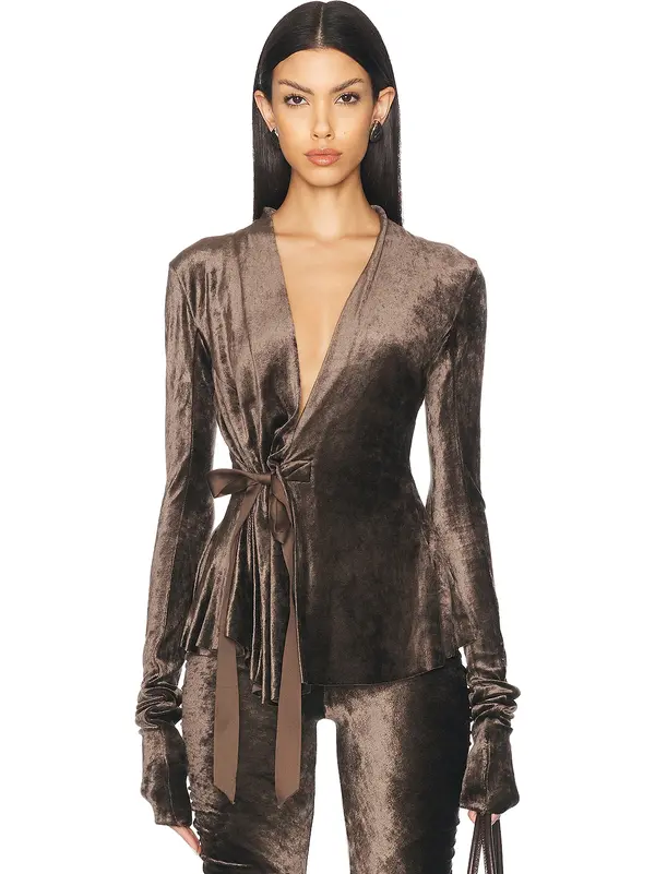 Rick Owens Hollywood Tie Jacket - Taupe