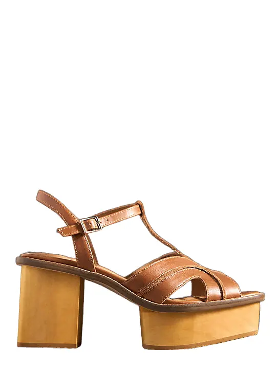 KELSI DAGGER BROOKLYN Genie Platform Sandals - Brown