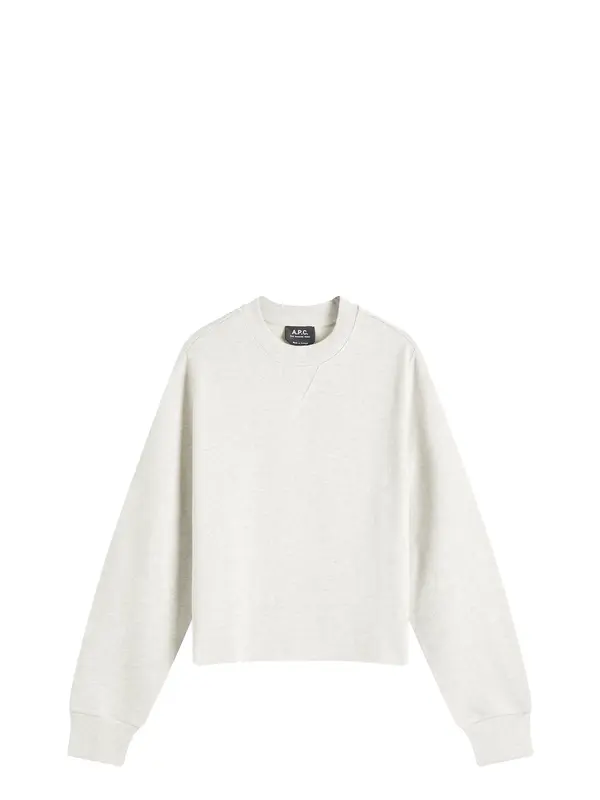 A.p.c. Label F Sweatshirt - Heathered Ecru
