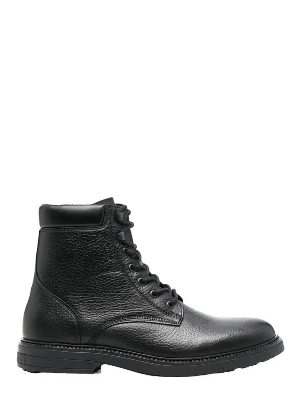 Tommy Hilfiger Pebbled-leather Boots - Black