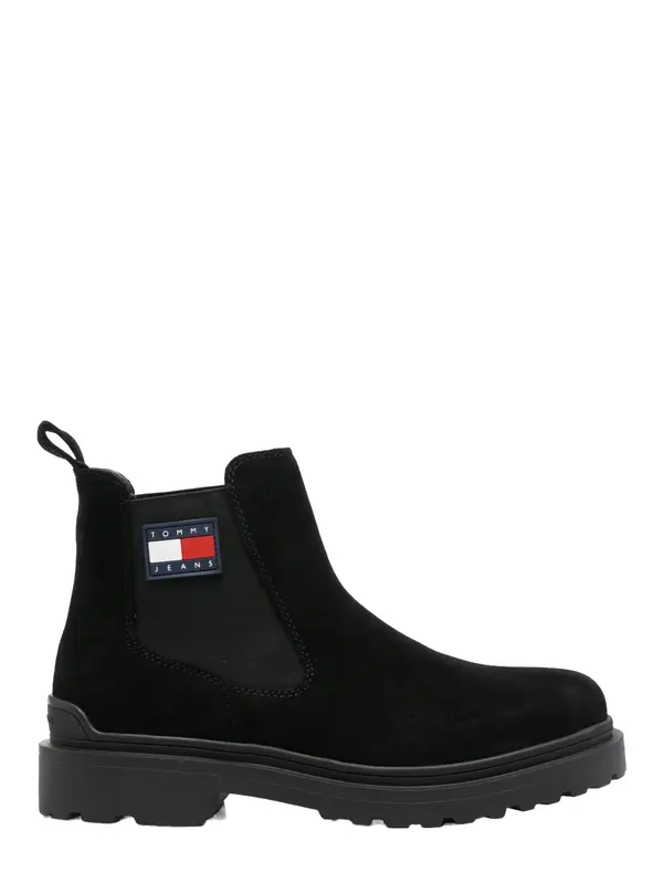 Tommy Hilfiger Suede Chelsea Boots - Black