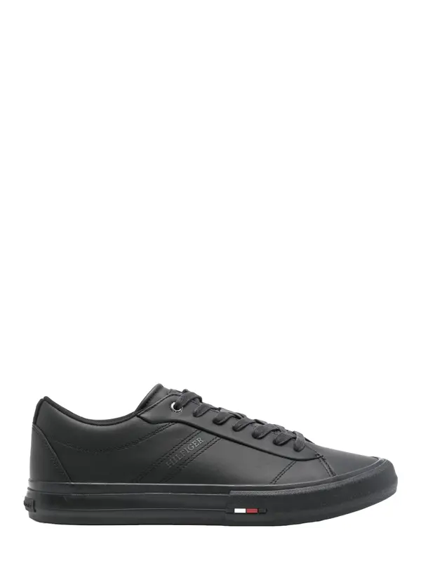 Tommy Hilfiger Leather Sneakers - Black