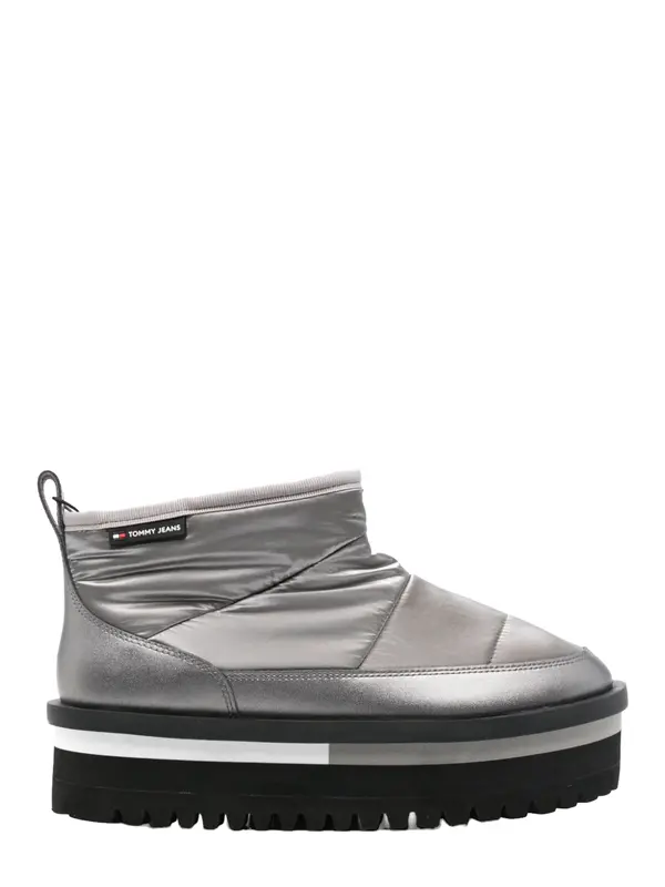Tommy Hilfiger Padded Flatform Boots - Silver