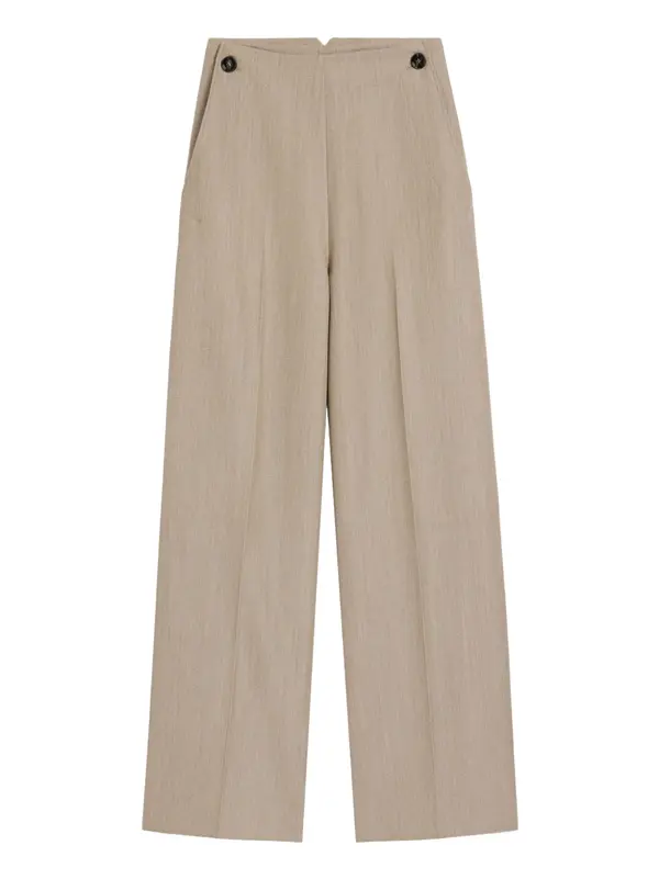 Ami Wool Trousers - Neutrals