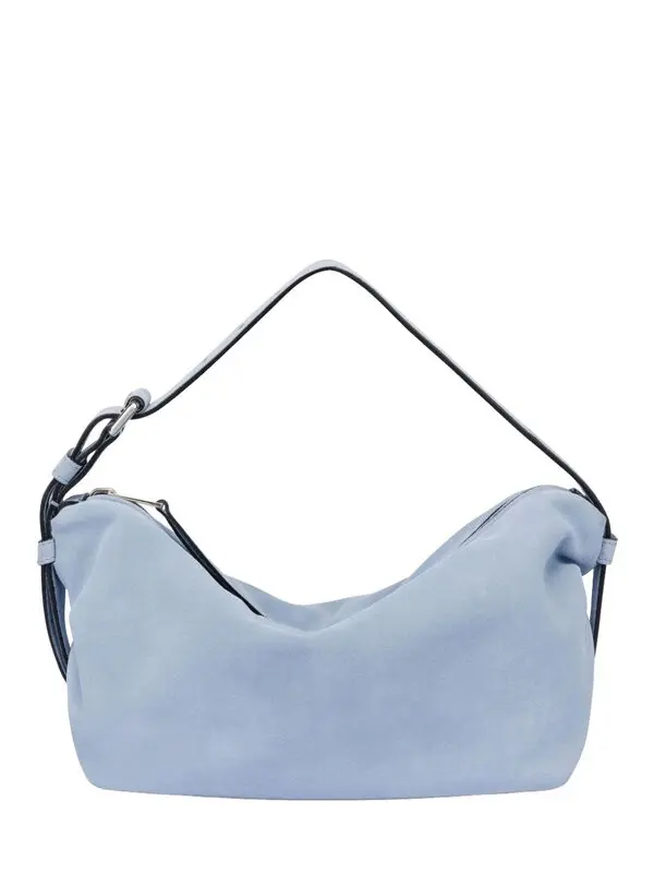 Moschino Tie Me Suede Shoulder Bag - Blue