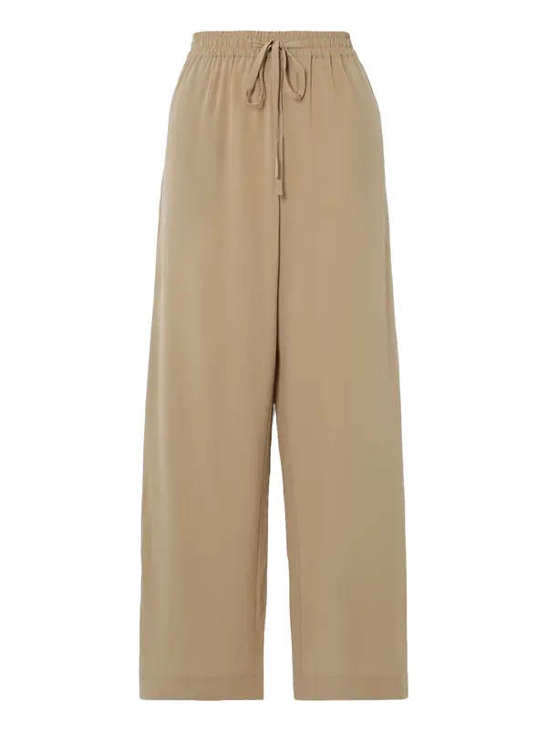 Matteau Silk Crepe De Chine Track Pants - Neutrals