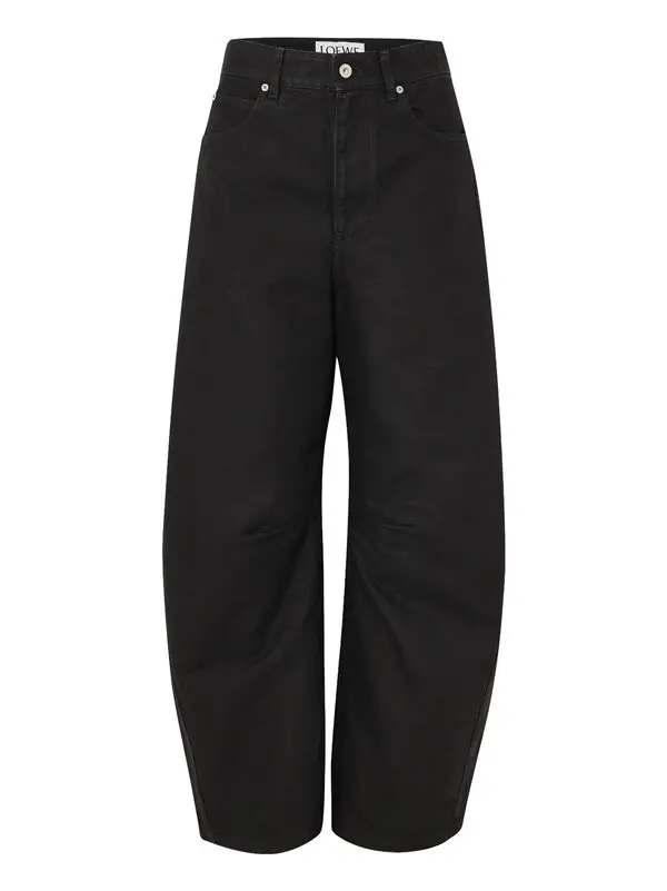 Loewe High-rise Barrel-leg Jeans - Black