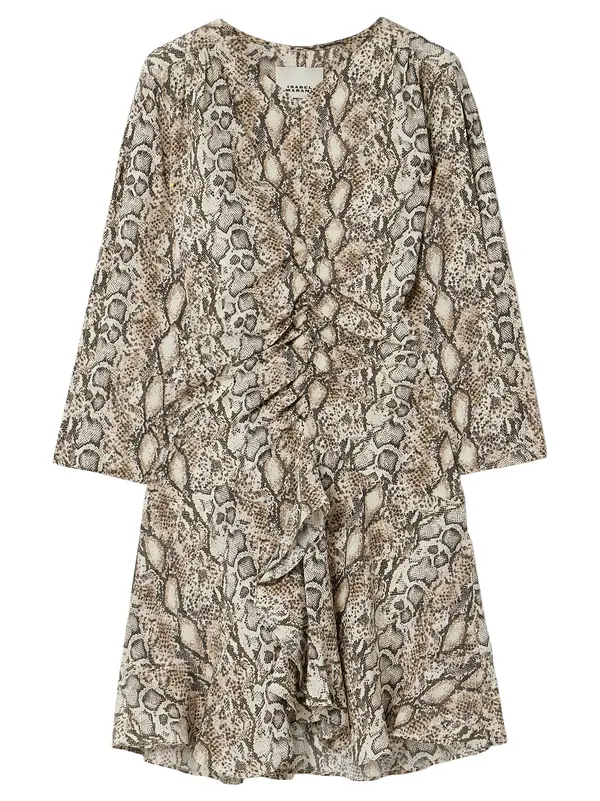 Isabel Marant Octavia Snake-print Mini Dress - Animal Print
