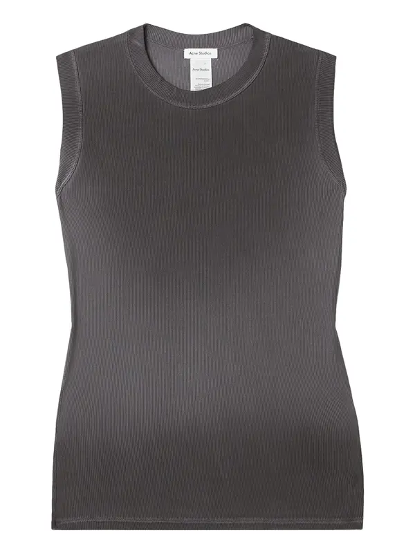 Acne Studios Ribbed Stretch-jersey Tank - Gray