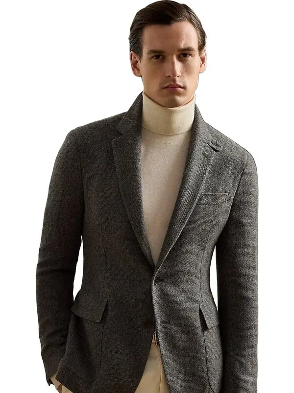 Ralph Lauren Hadley Hand-tailored Cashmere Jacket - Medium Grey