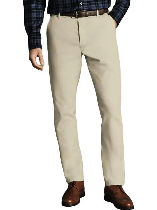 CHARLES TYRWHITT Slim Fit Ultimate Non-iron Chino - Stone
