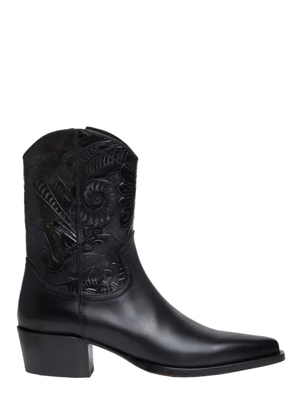 Dsquared2 Leather Ankle Boots - Black