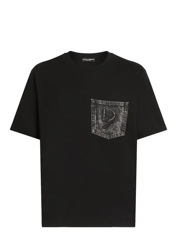 Dolce & Gabbana Logo Pocket T-shirt - Black