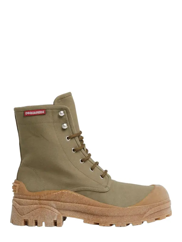 Dsquared2 Canvas Ankle Boots - Green