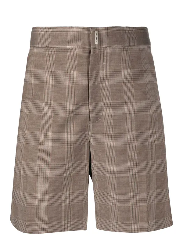 Givenchy Plaid Tailored Shorts - Neutrals