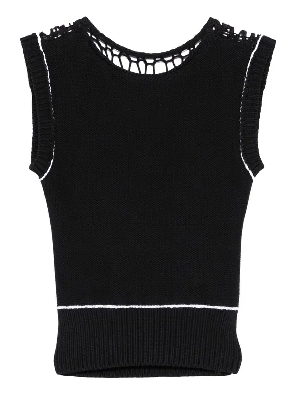 MAISON MARGIELA Open-knit Vest - Black