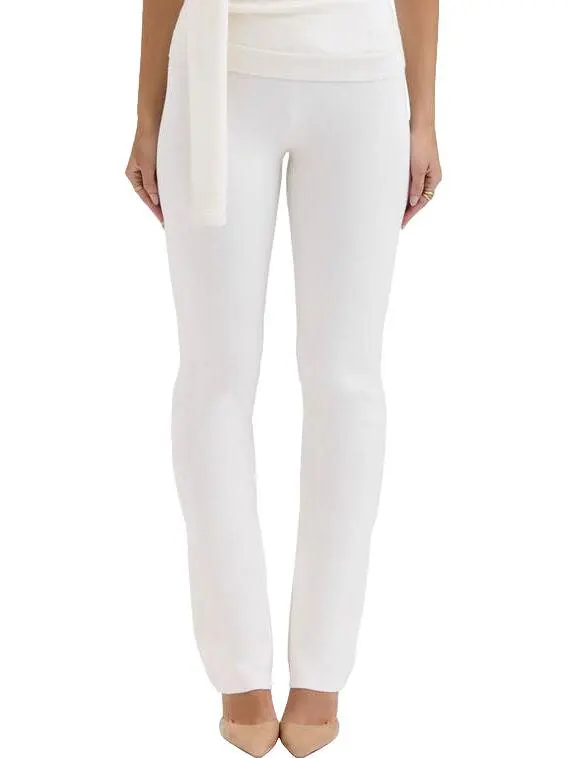 House Of Cb Wren Slim Fit Knit Pants - Ivory