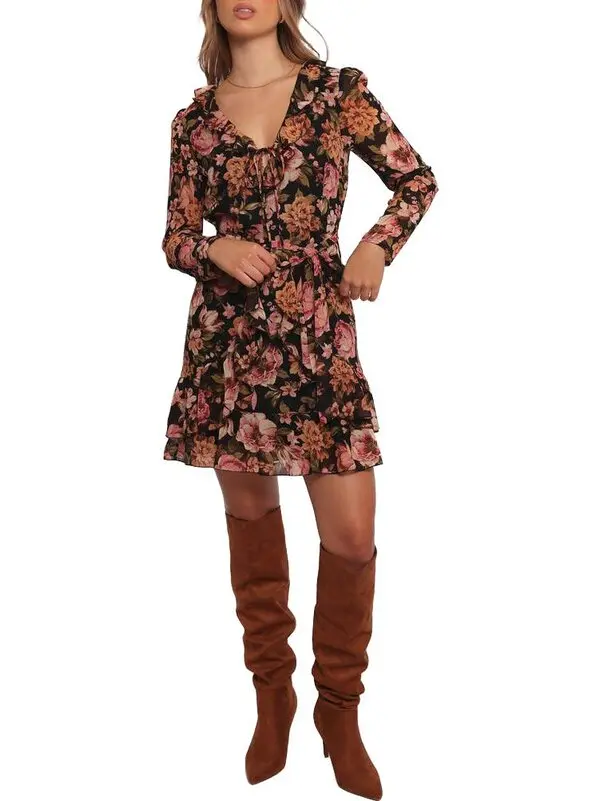 PETAL & PUP Alyssia Long Sleeve Mini Dress - Floral