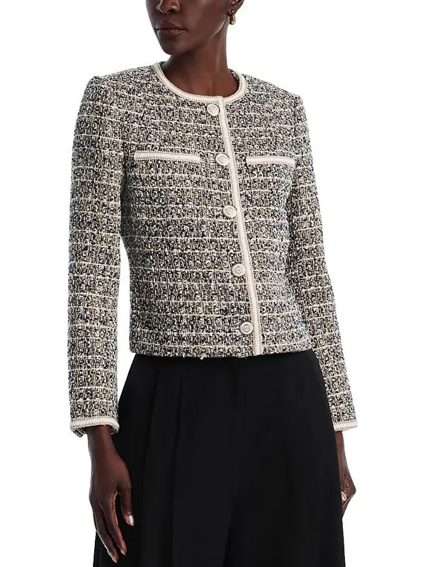 Elie Tahari Inara Tweed Jacket - Savona Tweed