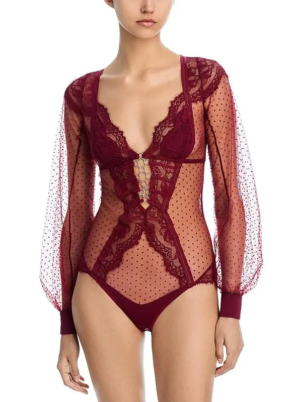 THISTLE AND SPIRE Constellation Bodysuit - Burgundy