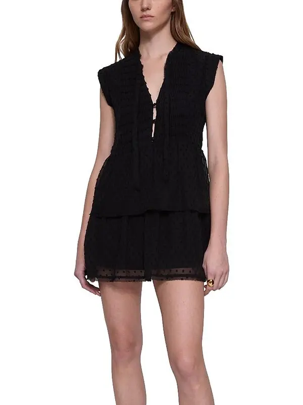 Rebecca Minkoff Ivy Pintuck Tier Dress - True Black