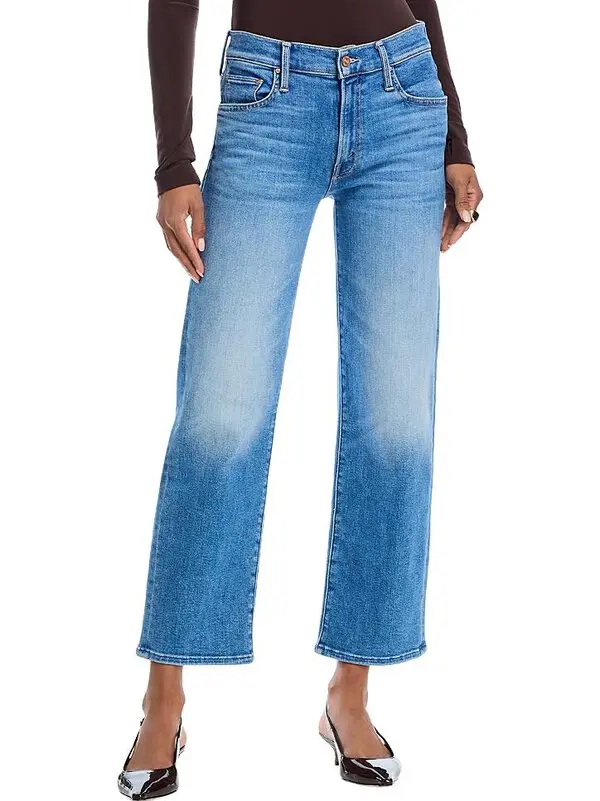 MOTHER Mid Rise Rambler Zip Ankle Jeans - Out Of The Blue