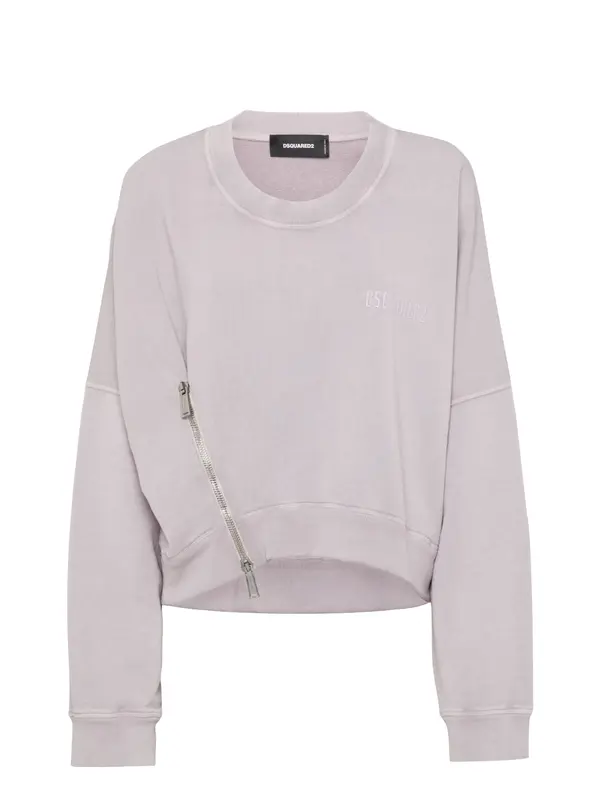 Dsquared2 Zip-detail Sweatshirt - Purple