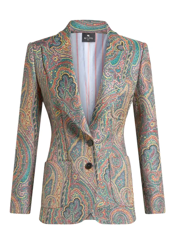 Etro Paisley-print Blazer - Blue