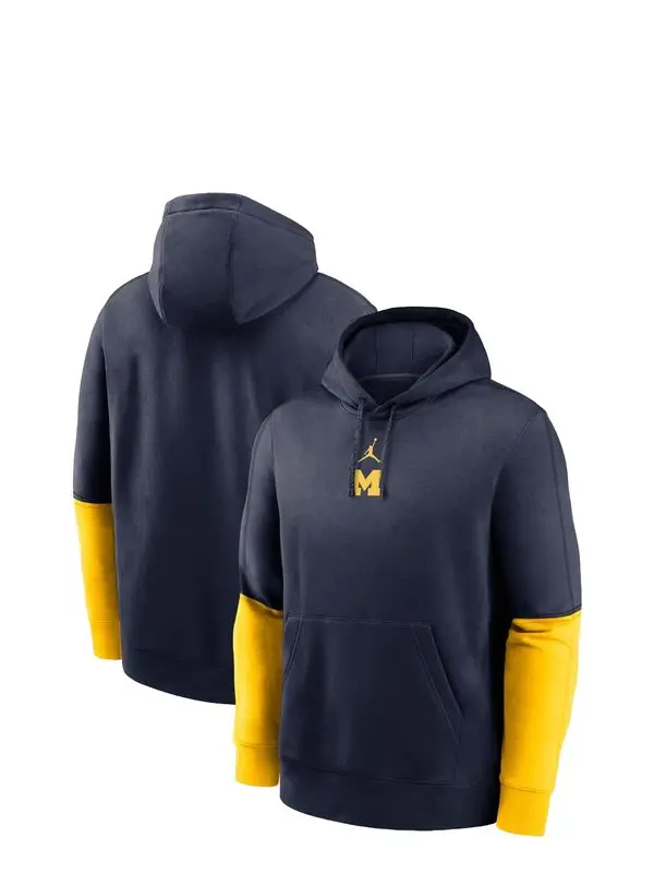 JORDAN BRAND Michigan Wolverines Pullover Hoodie - Navy