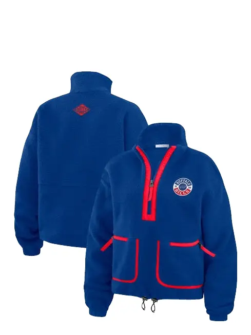 WEAR BY ERIN ANDREWS Buffalo Bills Polar Fleece Half-zip Jacket - Royal