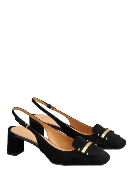 TOD'S Barretta Slingback Pumps - Nero