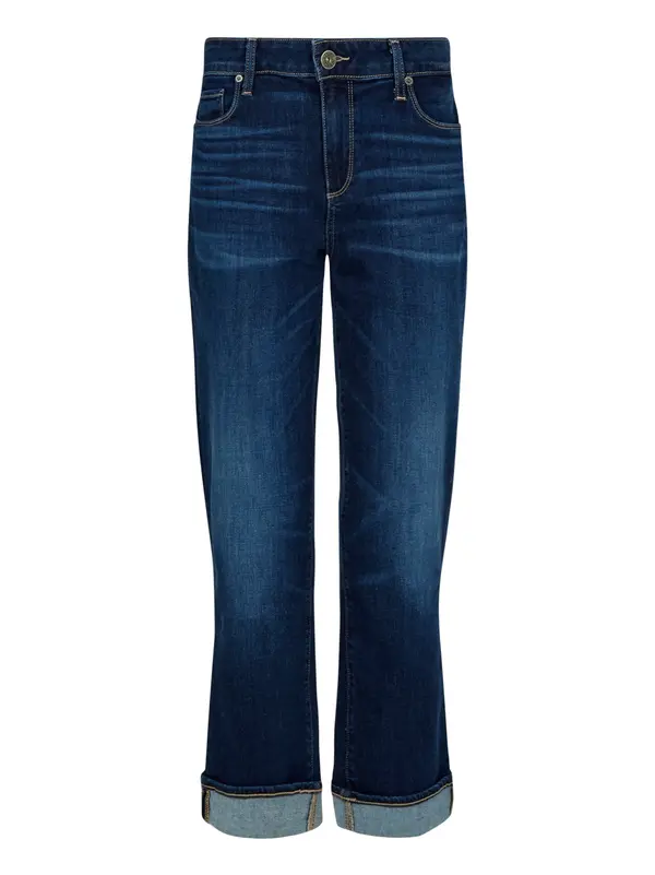 Paige Brigitte Cropped Straight Jeans - Blue