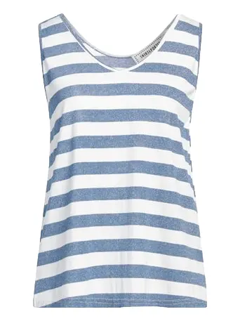 SHIRTAPORTER Striped Metallic Top - Blue