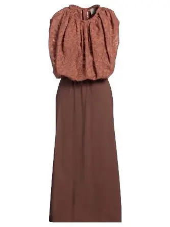 ALYSI Maxi Flared Dress - Rust