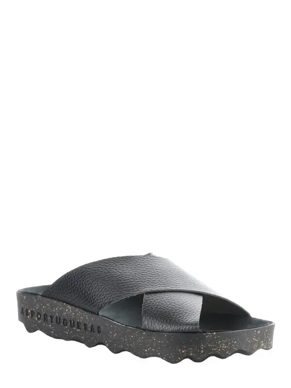 Fly London Cross Slide Sandal - Black