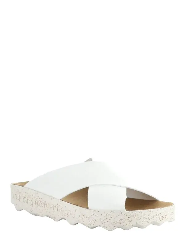 Fly London Cross Slide Sandal - White