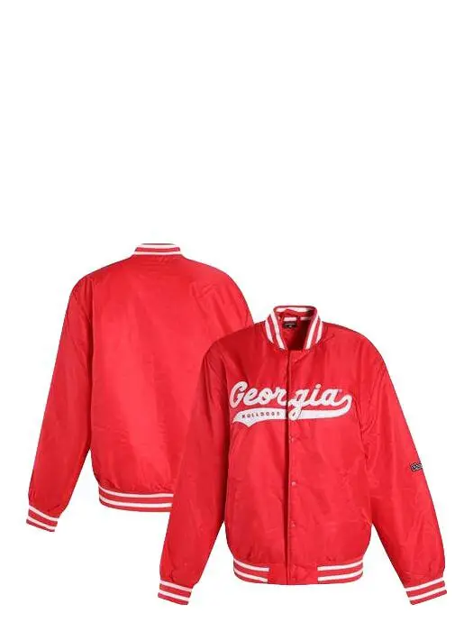 HYPE AND VICE Georgia Bulldogs A-game Varsity Jacket - Red