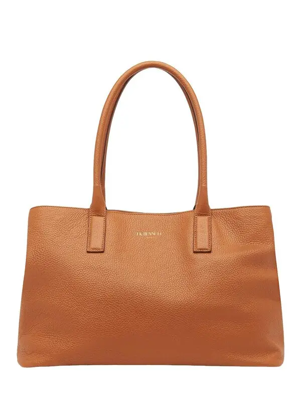 LK BENNETT Lillian Leather Tote - Tan