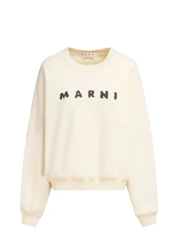 Marni Logo-print Sweatshirt - Neutrals