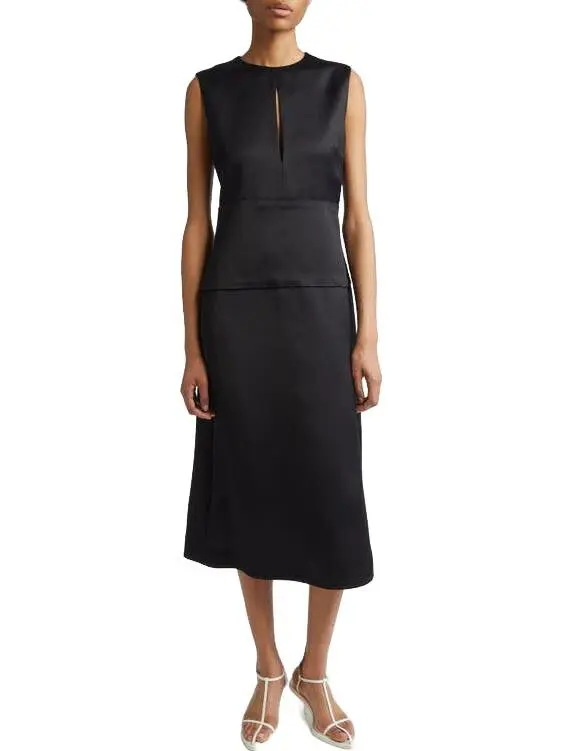 JIL SANDER Sleeveless Midi Dress - Black