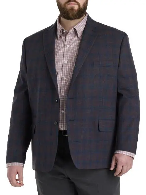 Michael Kors Plaid Sport Coat - Plum