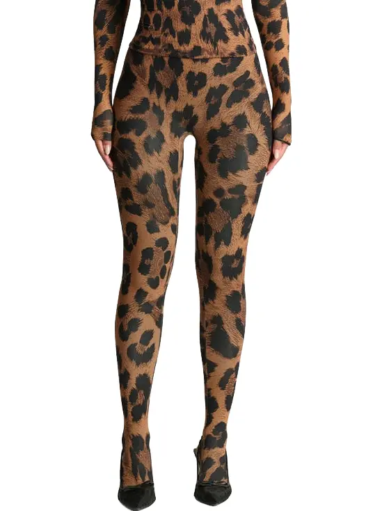 Naked Wardrobe Print Toe Leggings - Leopard