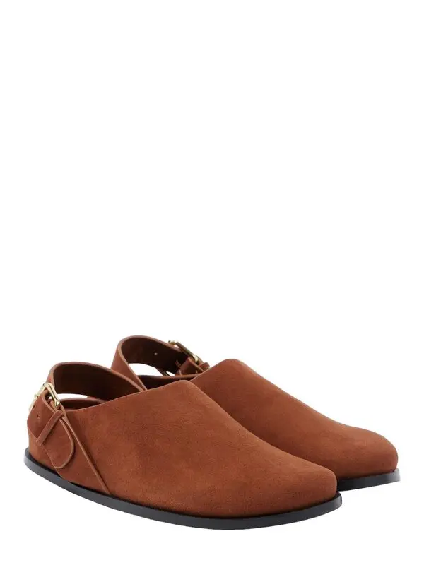 A.emery Louis Suede Slingback Flats - Brown