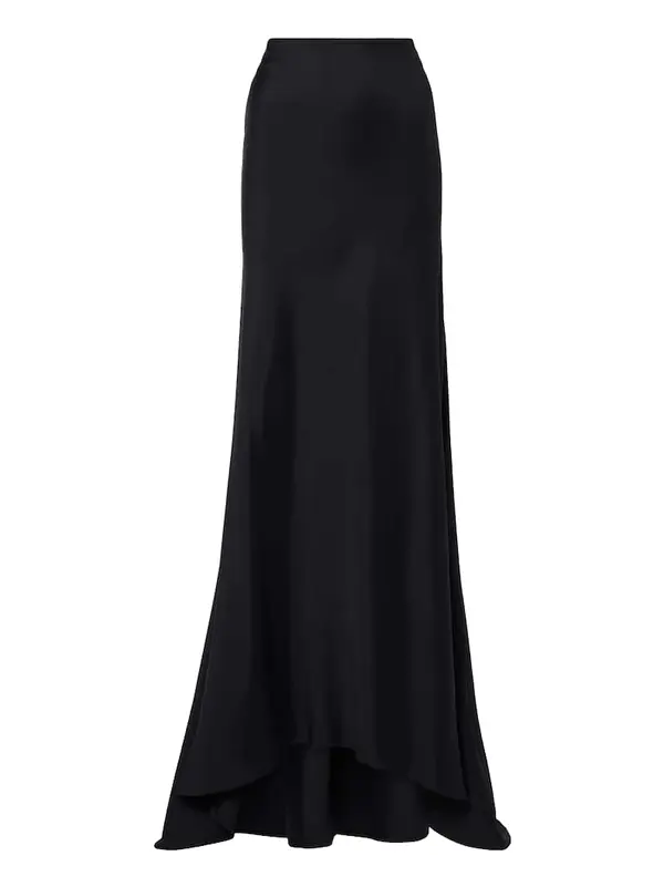 Plan C High-rise Maxi Skirt - Black