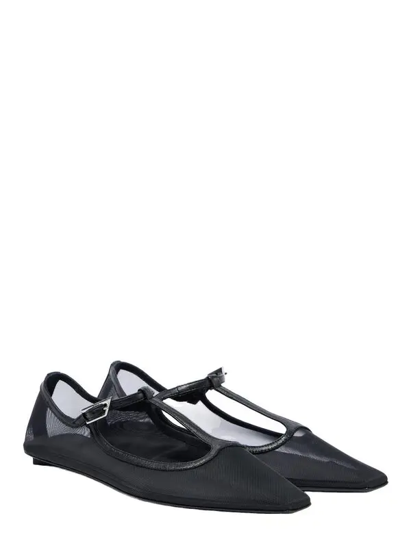 Attico Juno Ballet Flats - Black