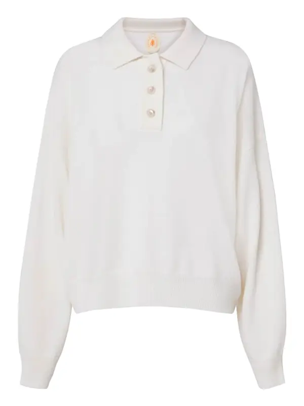 Jardin Des Orangers Wool And Cashmere Polo Sweater - White